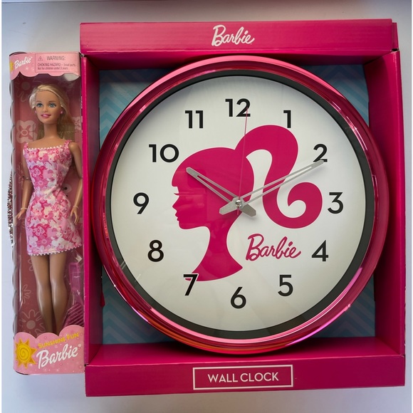 Barbie | Toys | Pink Barbie Clock Doll | Poshmark